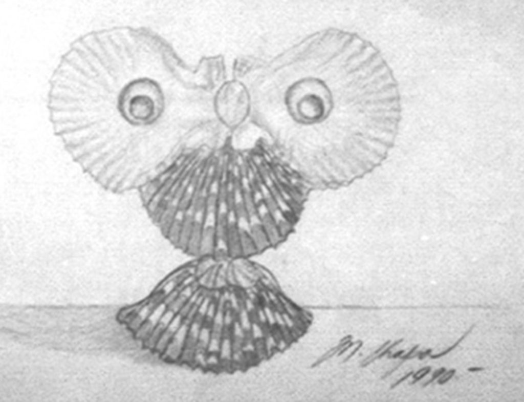 Búho 3 de Martha Chapa Benavides • Dibujo a lápiz • Galería De Arte
